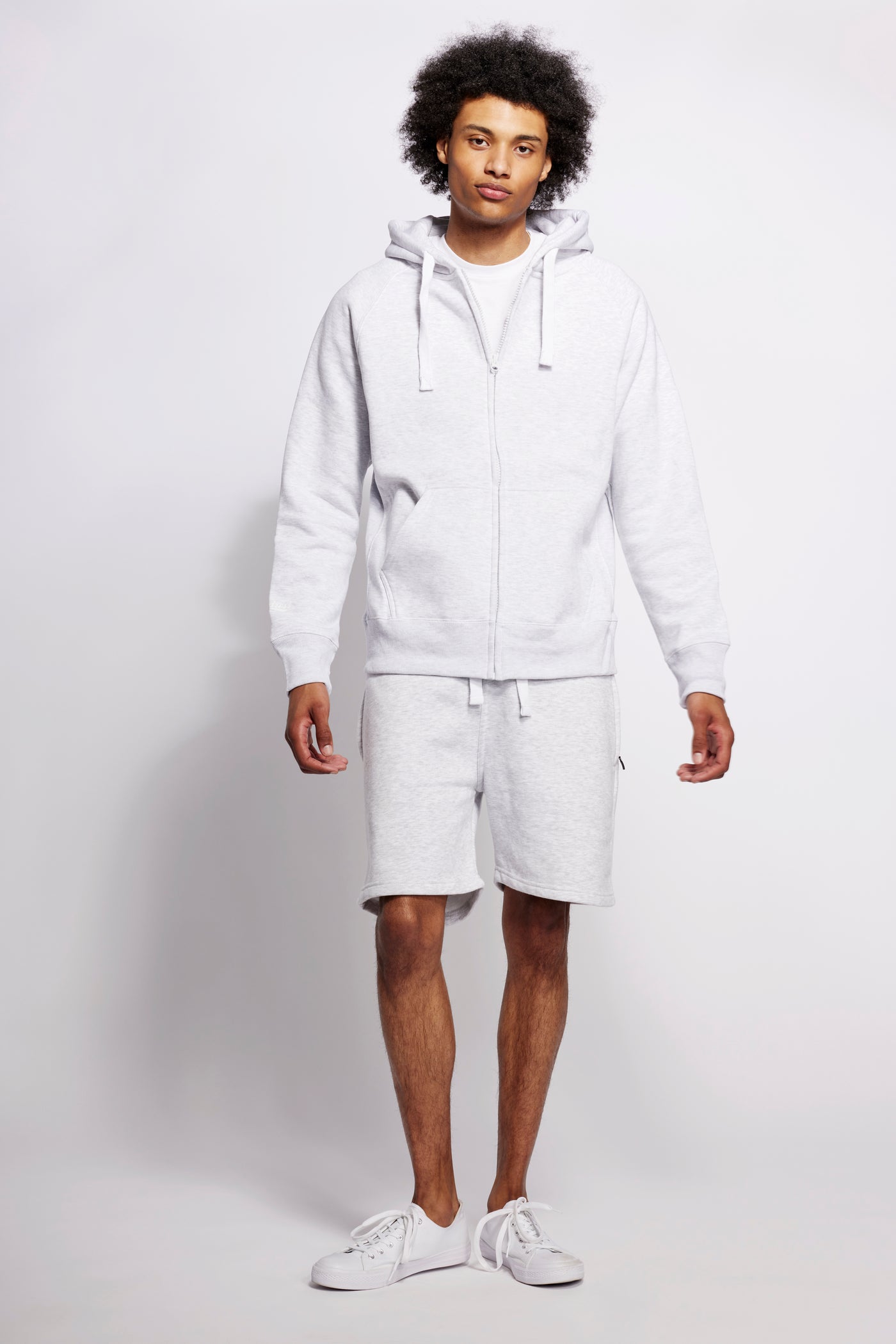 Hoodzip Unisex Original Light Grey - Russemerch.no